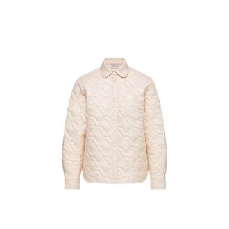 Moncler Moncler Surchemise &Agrave; Matelassage En Losanges, Femme, Blanc, Taille: 38