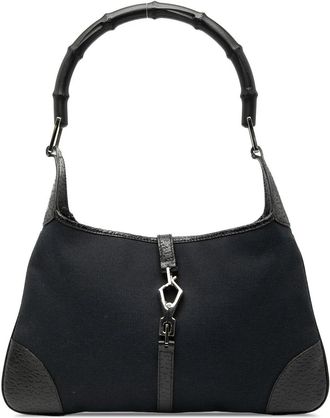 Gucci Hobo Bags - Canvas Bamboo Jackie Hobo - Gr. unisize - in Schwarz - f&uuml;r Damen