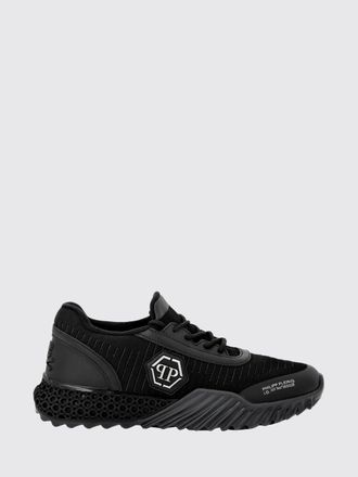 Philipp Plein Baskets basses Hexagon Runner en cuir et maille avec monogramme