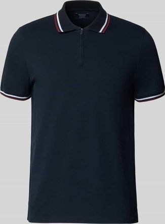 Mc Neal Slim Fit Poloshirt mit Kontraststreifen und Rei&szlig;verschluss