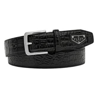 Philipp Plein Lederg&uuml;rtel Triangle Cocco - - Accessories - Herren - Schwarzk - 110 CM