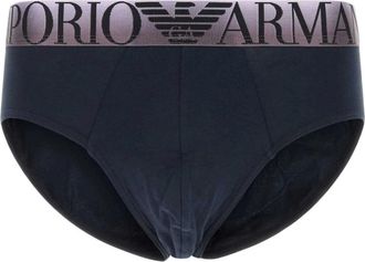 Emporio Armani Homme, Sous-v&ecirc;tements, Bleu, Taille: M Midnight Blue Stretch Cotton Briefs