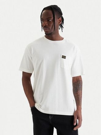 Rvca T-Shirt Americana Pocket EVYZT00127 Wei&szlig; Relaxed Fit