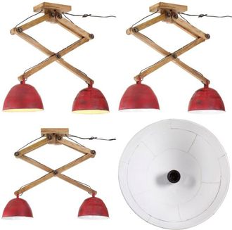 vidaXL Deckenleuchte 25 w Rot 29x18x85 cm E27 - Dekorleuchte - Industrielampen - Wandlampen - Wohnraumbeleuchtung - Schlafzimmerlampe - Home & Living