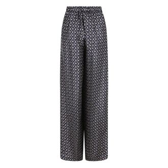 Max Mara Femme, Pantalons, Multicolore, Taille: 40 FR Pantalon en soie imprim&eacute;e