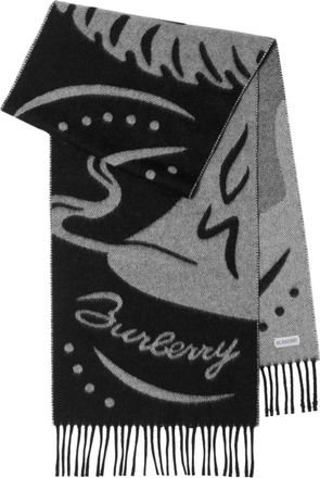 Burberry Mirrored Horse Kaschmirschal - Schwarz