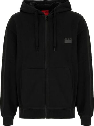 HUGO BOSS Homme, Sweatshirts et sweats &agrave; capuche, Noir, Taille: M Delastomer SweaT-shirt zipp&eacute;