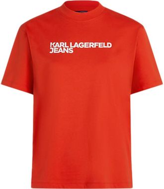 Karl Lagerfeld Karl Lagerfeld Jeans Regular Ss Essential Tee, Women, Red, T-Shirt