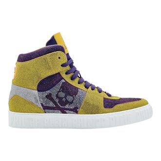 Philipp Plein Low-Top Sneaker - Hightop-Sneaker Notorious Mit Schmucksteinen - Gr. 35 (EU) - in Gelb - f&uuml;r Damen