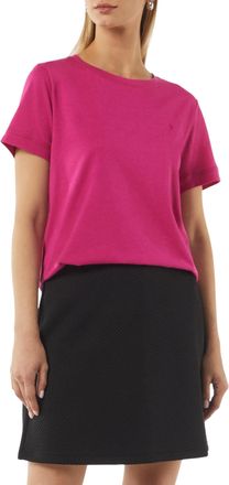 Comma Weiches T-Shirt mit Logo-Stickerei