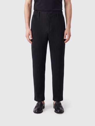 Homme Pliss&eacute; Issey Miyake Pantalon slim fit pliss&eacute; Homme Pliss&eacute; Issey Miyake &agrave; fermeture dissimul&eacute;e
