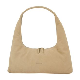 Margesherwood Womens Calfskin Leather Shoulder Bag Beige