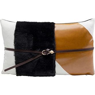 Kare Design Coussin Design avec Ceinture - Housse Amovible avec Fermeture éclair - avec Rembourrage - Motif géométrique - Coussin décoratif, Accessoire pour la Ma