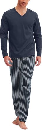 CALIDA Cotton Special Pyjama, lang Herren, aus 100% Baumwolle