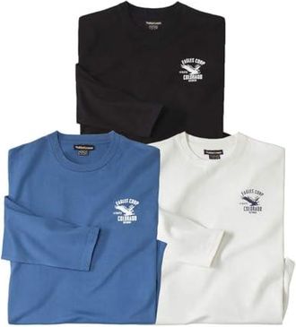 Atlasformen Lot de 3 Tee-Shirts Manches Longues Colorado - 5XL