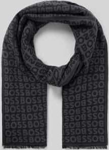 HUGO BOSS Schal mit Logo-Jacquardstruktur