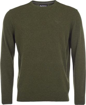 Barbour Homme, Pulls, Vert, Taille: M Pull Ras du Cou Essentiel en Laine dAgneau