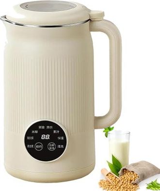Generic Machine &agrave; Lait de Soja et Noix 1,2 L - Machine Automatique 8 en 1 pour Lait dAmande et dAvoine avec 12 Lames, Minuteur 18h & Maintien au Chaud 6h, Aut