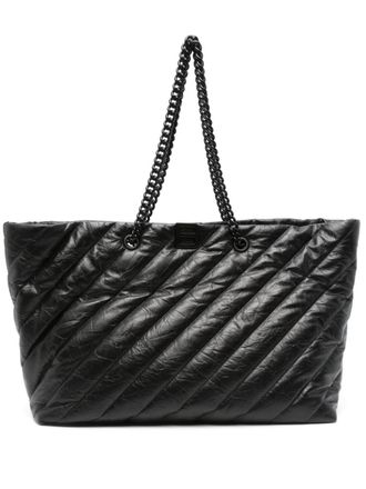 Balenciaga grand sac cabas &agrave; design matelass&eacute; - Noir