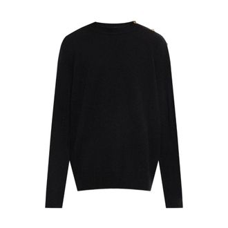 Balmain Rundhals-Strickware - - Knitwear - Herren - Schwarzk - L