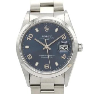 Rolex Pre-owned Oyster Perpetual Date Stainless Steel Automatic 15200 - Femme - Pre-owned - Bleu - Taille: ONE Size