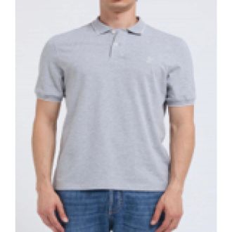 Brunello Cucinelli Homme, Tops, Gris, Taille: L Polo en coton avec logo