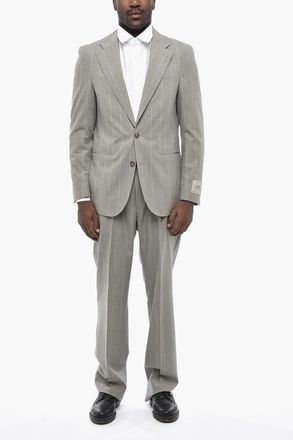 Corneliani CC COLLECTION Anzug aus Baumwollmischung mit Nadelstreifen Corneliani
