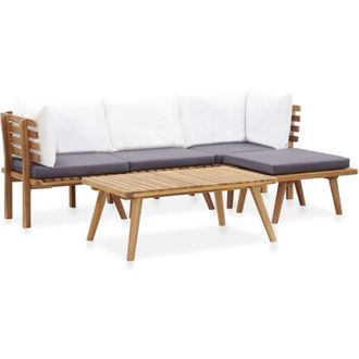 vidaXL Vidaxl - Salon de jardin 5 pcs Bois dacacia massif