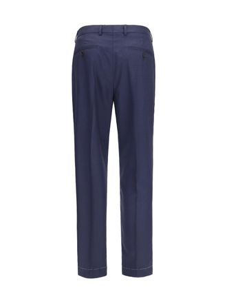 Brunello Cucinelli Mens Tailored Virgin Wool Pants C011 Fleece Ovis Aries Trousers