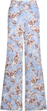 Liu Jo Femme, Pantalons, Bleu, Taille: 42 FR Pantalon large en popeline
