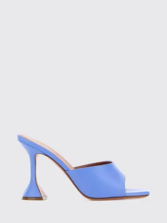 Amina Muaddi Mules Lupita en cuir imprim&eacute; croco