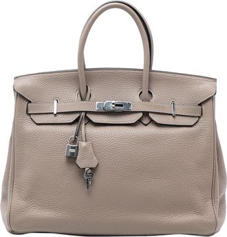 Herm&egrave;s Gris Asphalte Togo Birkin Retourne 35