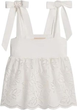 Vanessa Bruno Top Broderi - - Tops - Damen - Wei&szlig; - M
