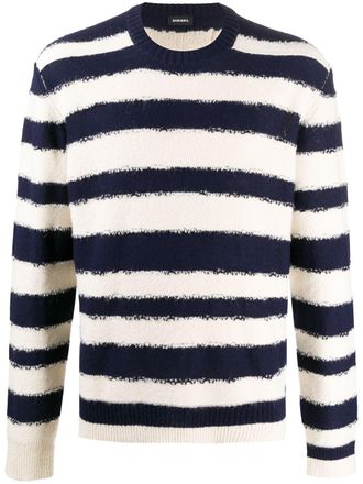Diesel Gestreifter Pullover - Nude