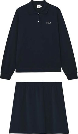 B+ab ensemble en coton à logo brodé - Bleu