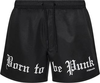 John Richmond Homme, Maillots de bain, Noir, Taille: XL Maillot de bain &agrave; lettrage embl&eacute;matique