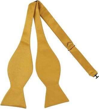 Alizeal Noeud papillon uni pour homme, doré, taille unique