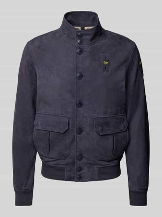 Blauer Blouson mit Stehkragen Modell ATHOL