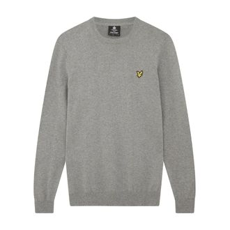 Lyle & Scott Merino Rundhals-Pullover - - Knitwear - Herren - Grau - S