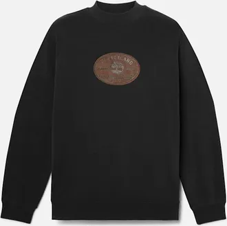 Timberland Sweatshirt mit Lederaufn&auml;her f&uuml;r Herren in Schwarz, Herren, Schwarz, Gr&ouml;&szlig;e
