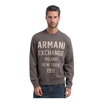 A|X Armani Exchange Rundhals-Pullover - - Knitwear - Herren - Grau - M