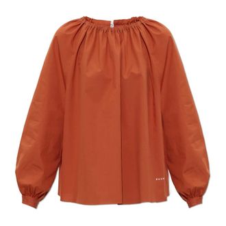 Marni Femme, Blouses et Chemises, Brun, Taille: 40 FR Top ample en coton