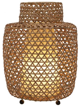 Guru Shop Tischlampe/Tischleuchte, in Bali Handgemacht aus Naturmaterial - Modell Portotorres, 40x30x30 cm
