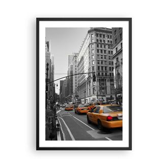 Arttor Wandposter Art Prints 50x70cm Poster Schwarzrahmen Amerika New York City Stra&szlig;e K&uuml;che Wanddeko Bild Wand Kunstdruck Deko Wandbilder Dekoration Wohnzim