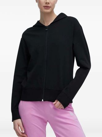 Emporio Armani Kapuzenjacke mit Logo-Print - Schwarz