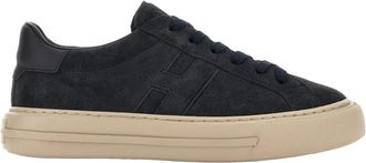 Hogan Low-Top Sneaker - H691 H Low-Top Sneakers With Suede Upper - Gr. 6_5 - in Schwarz - f&uuml;r Damen