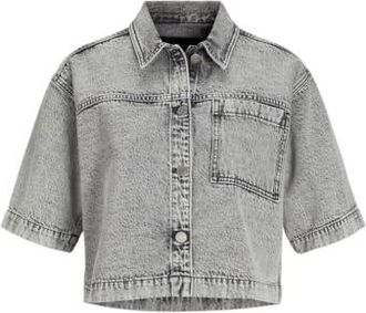 Jack & Jones Jack & Jones Jxsandy Comfort SS Shirt DNM Sn Chemise en Jean, Gris Clair Denim, M Femmes