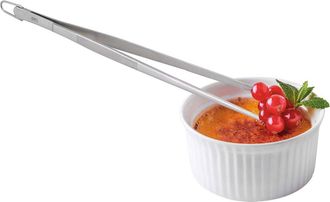 GEFU K&uuml;chenpinzette SOCO 30 cm | Edelstahl Kochpinzette mit geriffelter Spitze & Aufh&auml;nge&ouml;se | Vielseitiger K&uuml;chenhelfer | Sp&uuml;lmaschinengeeignet