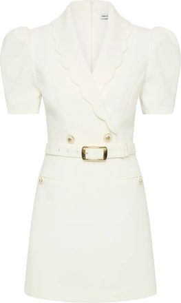 Rebecca Vallance robe courte Marina à taille ceinturée - Blanc