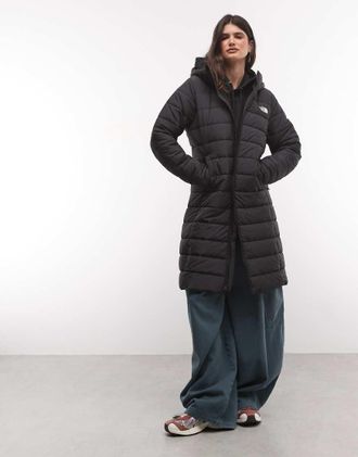 The North Face Aconcagua Longline-Parka mit Kapuze in Schwarz